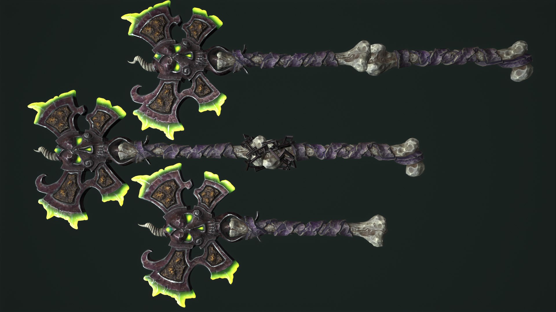 Undead poleaxe 3D - TurboSquid 1960076