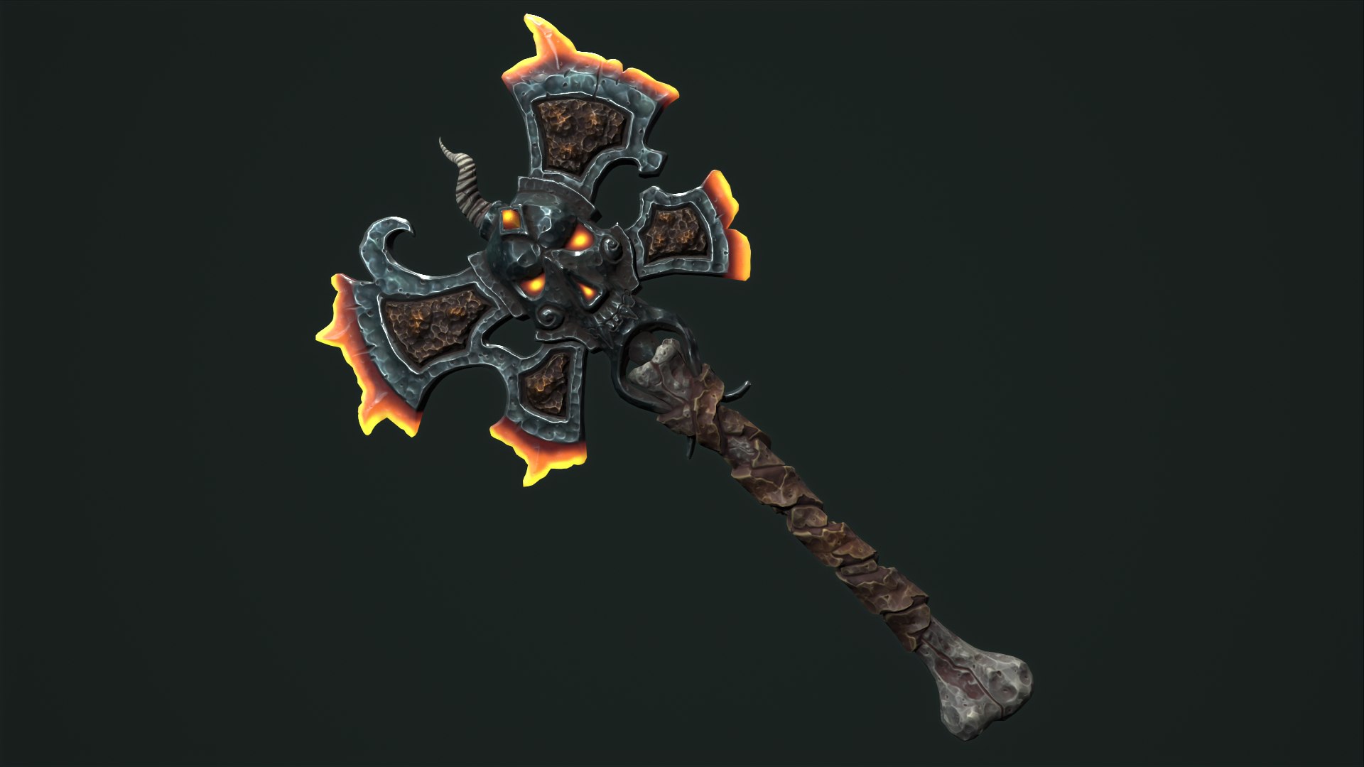 Undead poleaxe 3D - TurboSquid 1960076