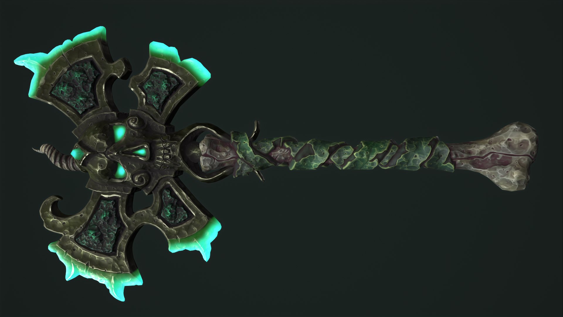 Undead poleaxe 3D - TurboSquid 1960076