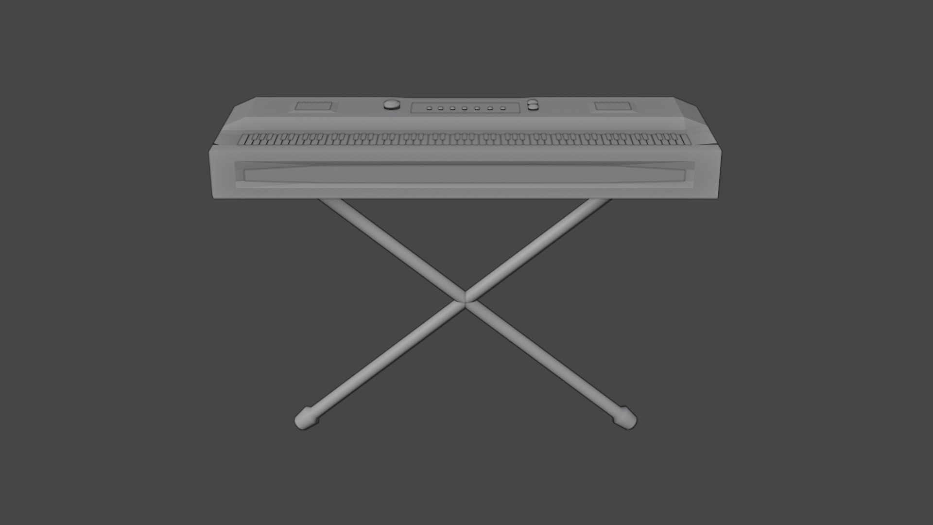 Simple Black-Coloured Keyboard Instrumental With Metalled Speaker 3D ...