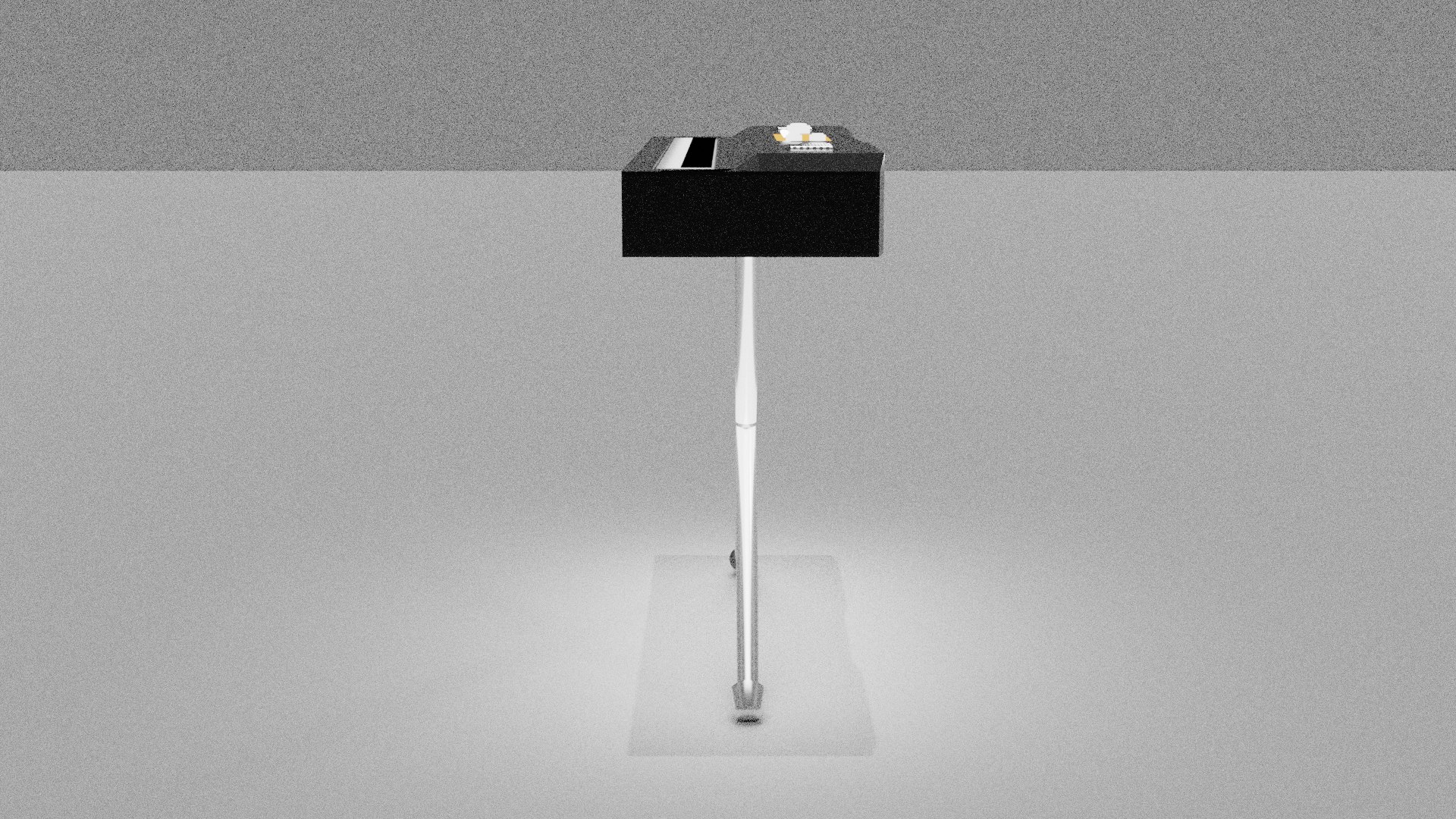 Simple Black-Coloured Keyboard Instrumental With Metalled Speaker 3D ...