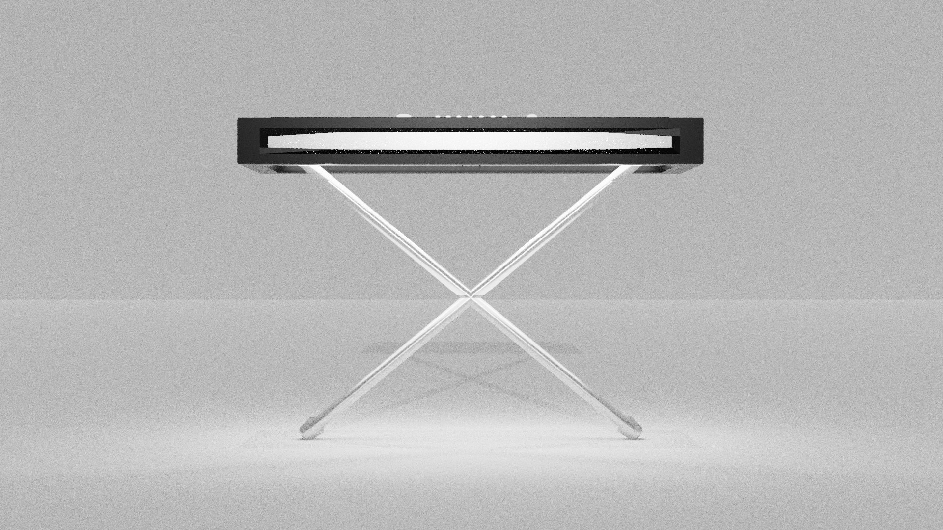 Simple Black-Coloured Keyboard Instrumental With Metalled Speaker 3D ...