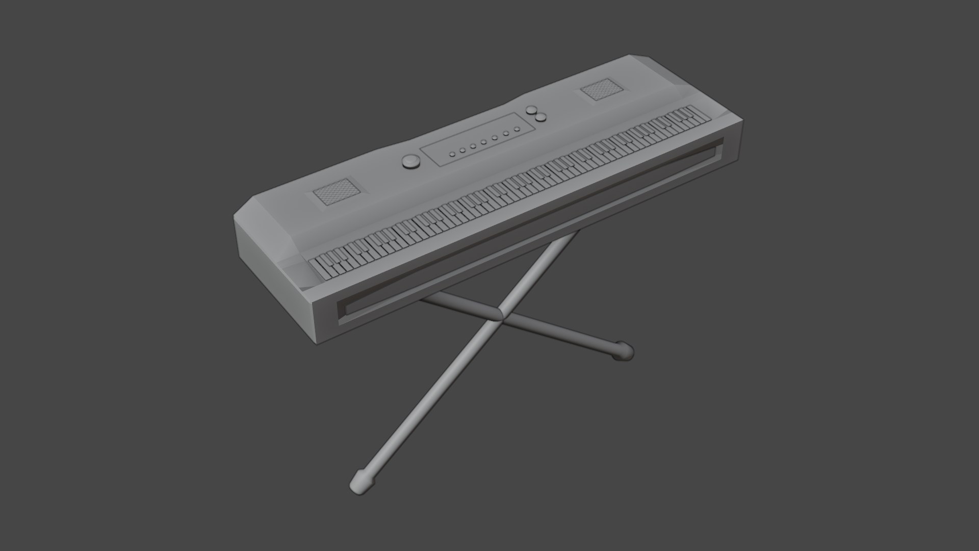 Simple Black-Coloured Keyboard Instrumental With Metalled Speaker 3D ...