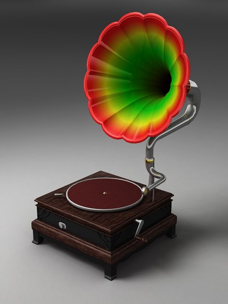 3d model gramophone
