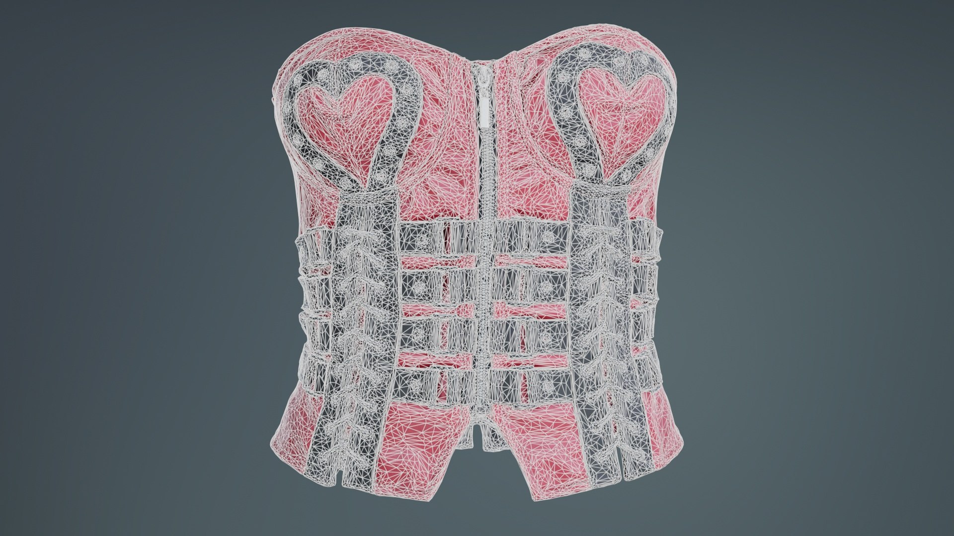 3D Heart Ringed Corset Remastered - TurboSquid 2360856