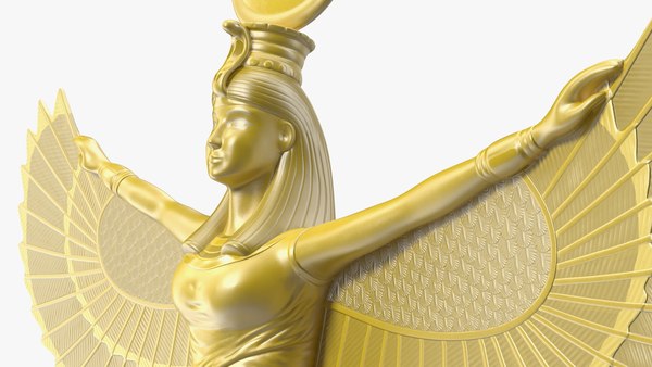 Golden statue isis ancient egyptian model - TurboSquid 1461207