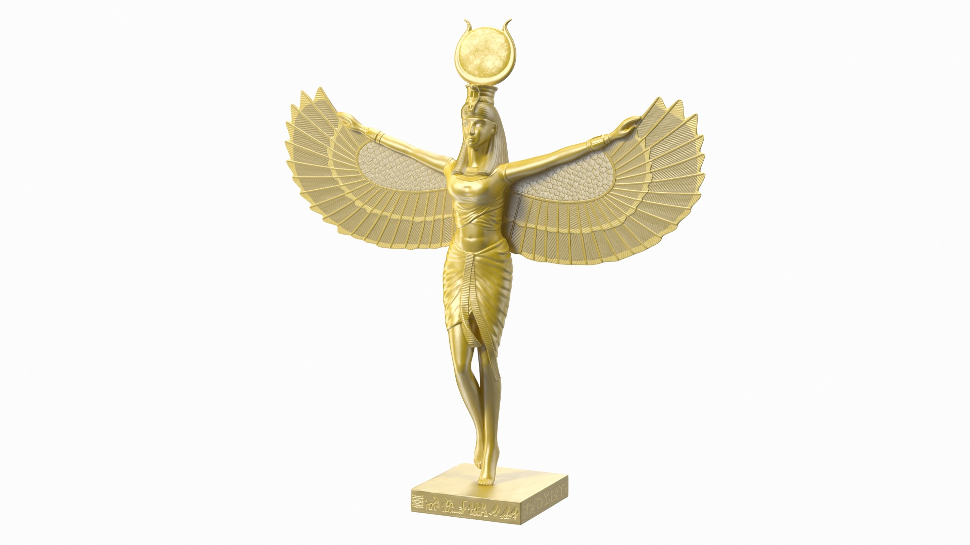 Golden Statue Isis Ancient Egyptian Model - TurboSquid 1461207
