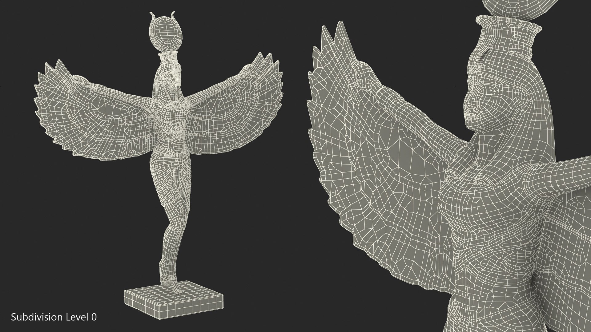 Golden statue isis ancient egyptian model - TurboSquid 1461207