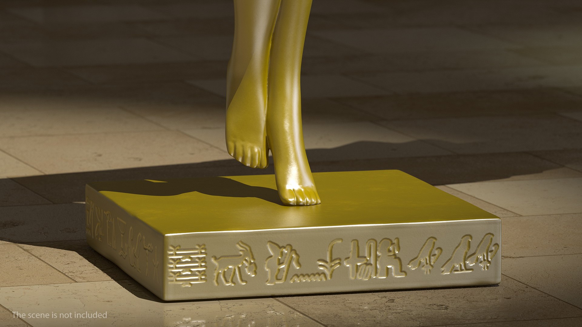 Golden Statue Isis Ancient Egyptian Model - TurboSquid 1461207