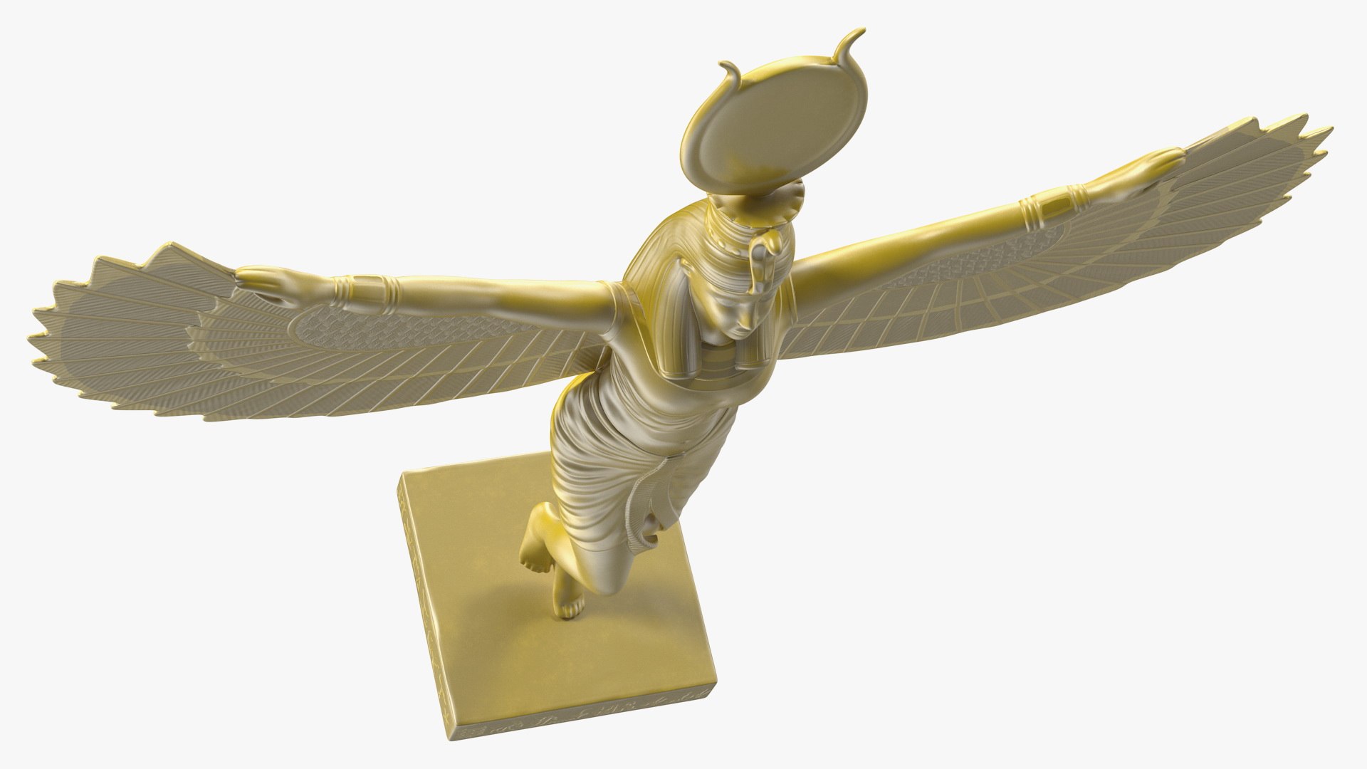 Golden Statue Isis Ancient Egyptian Model - TurboSquid 1461207