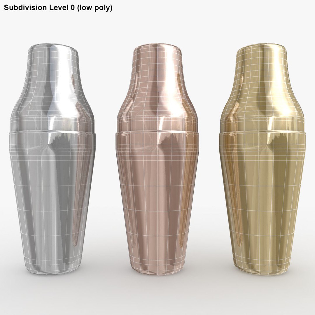 3d realistic cocktail shaker model