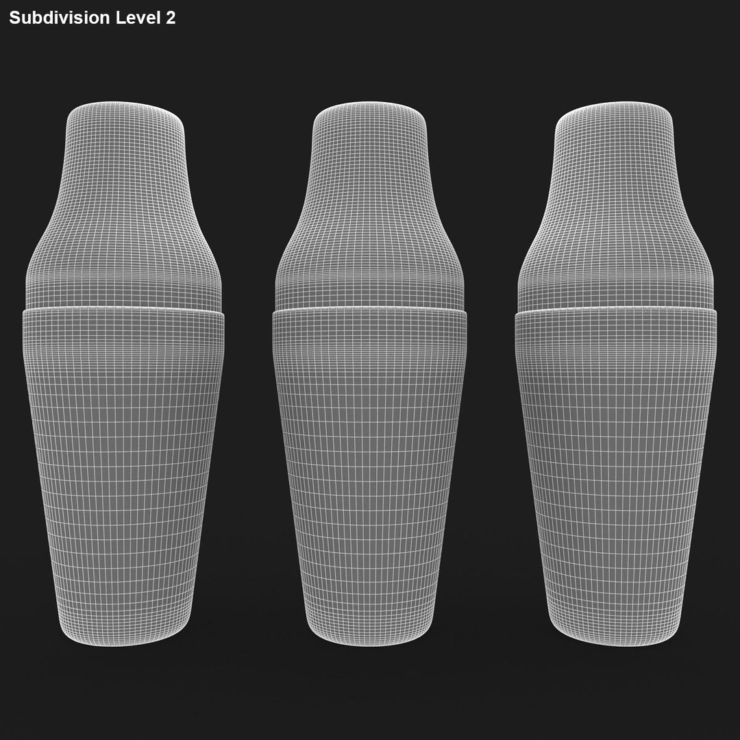 3d realistic cocktail shaker model