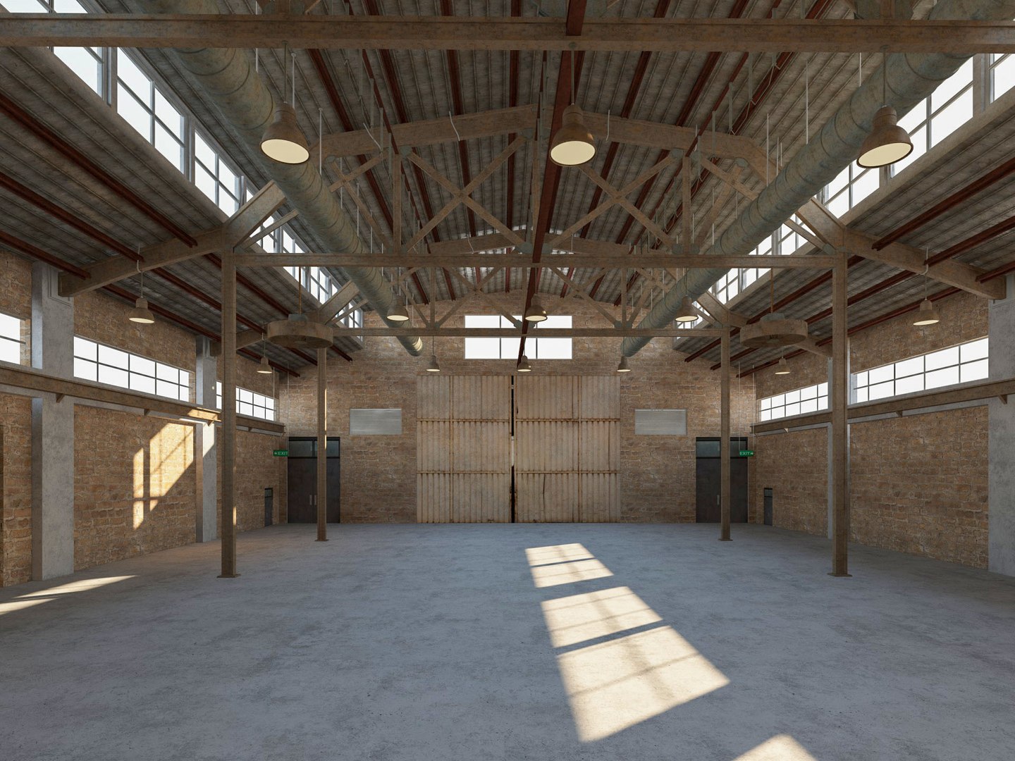 Warehouse Old Interior And Exterior 3D - TurboSquid 2103333