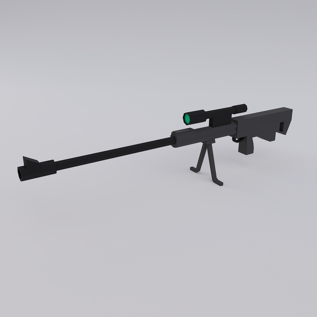 3D Model PDSHP Sniper Rifle Gun - TurboSquid 1991560