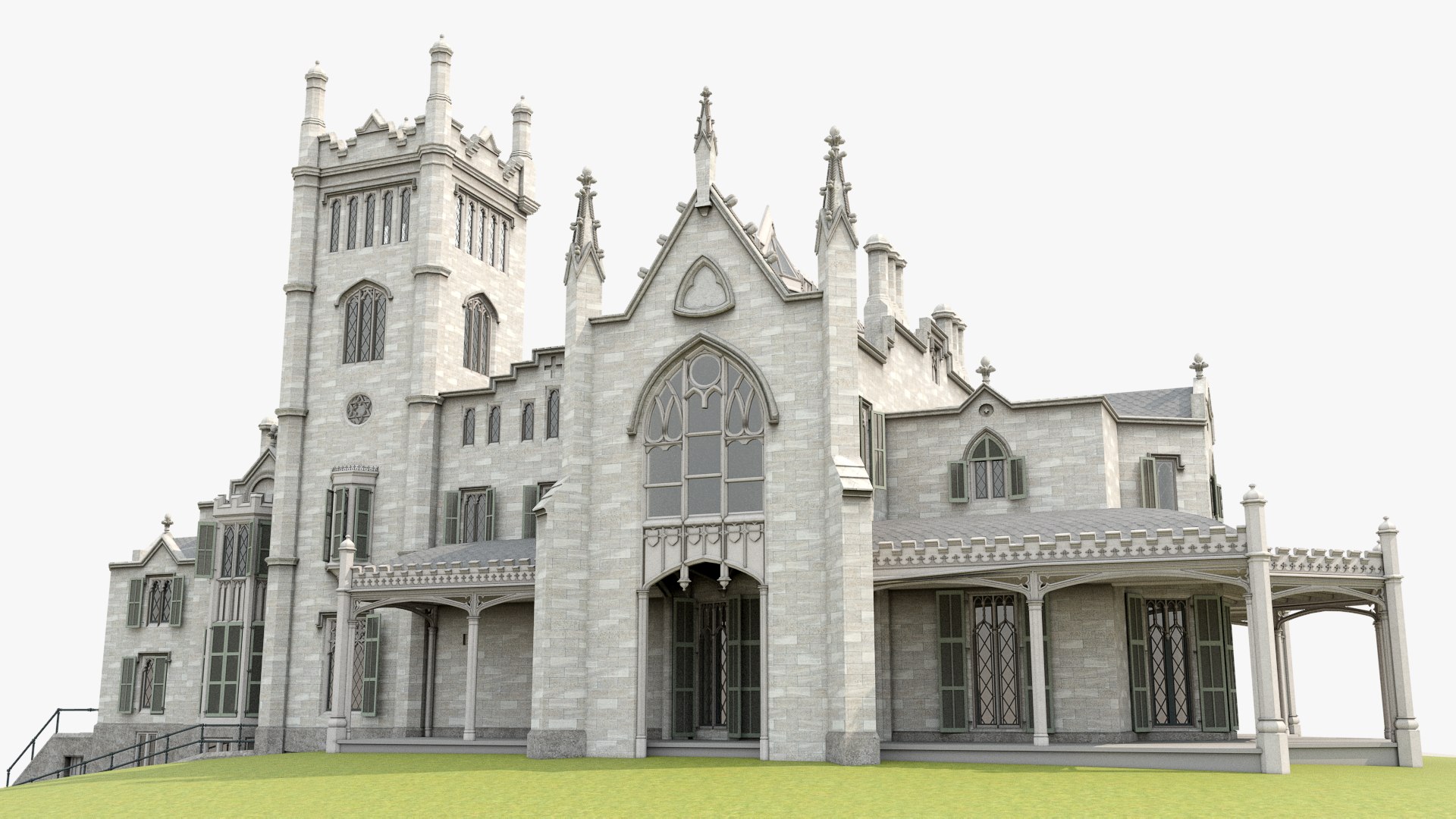 Realistic Gothic Mansion 3D Model - TurboSquid 1562376