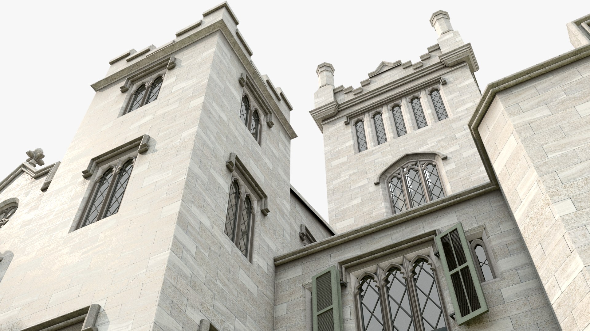 Realistic Gothic Mansion 3D Model - TurboSquid 1562376