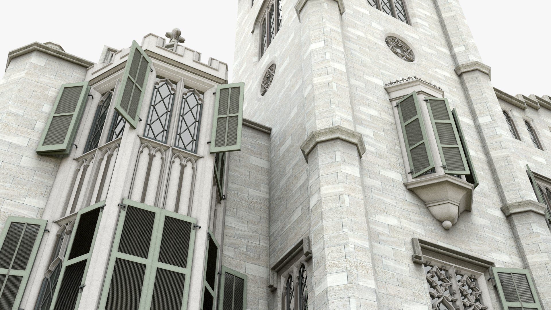 Realistic Gothic Mansion 3D Model - TurboSquid 1562376