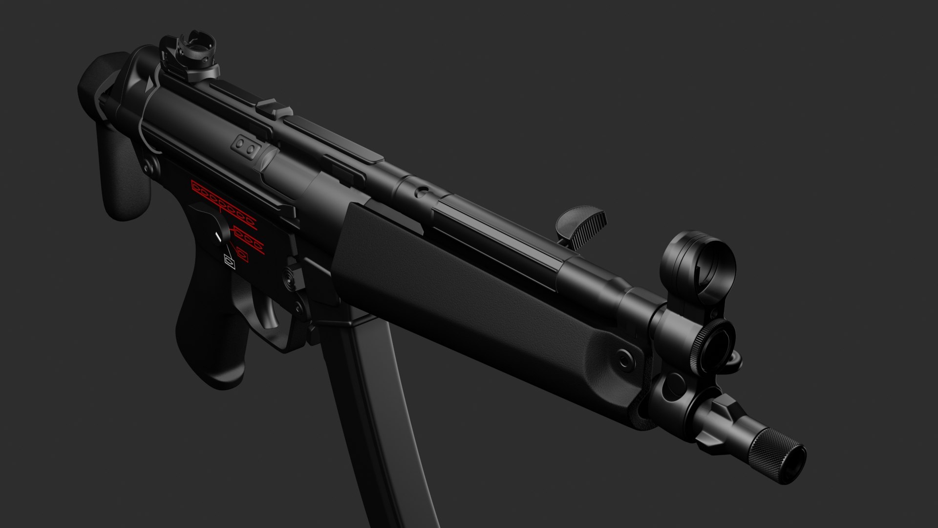 3d Obj Mp-5 Gun