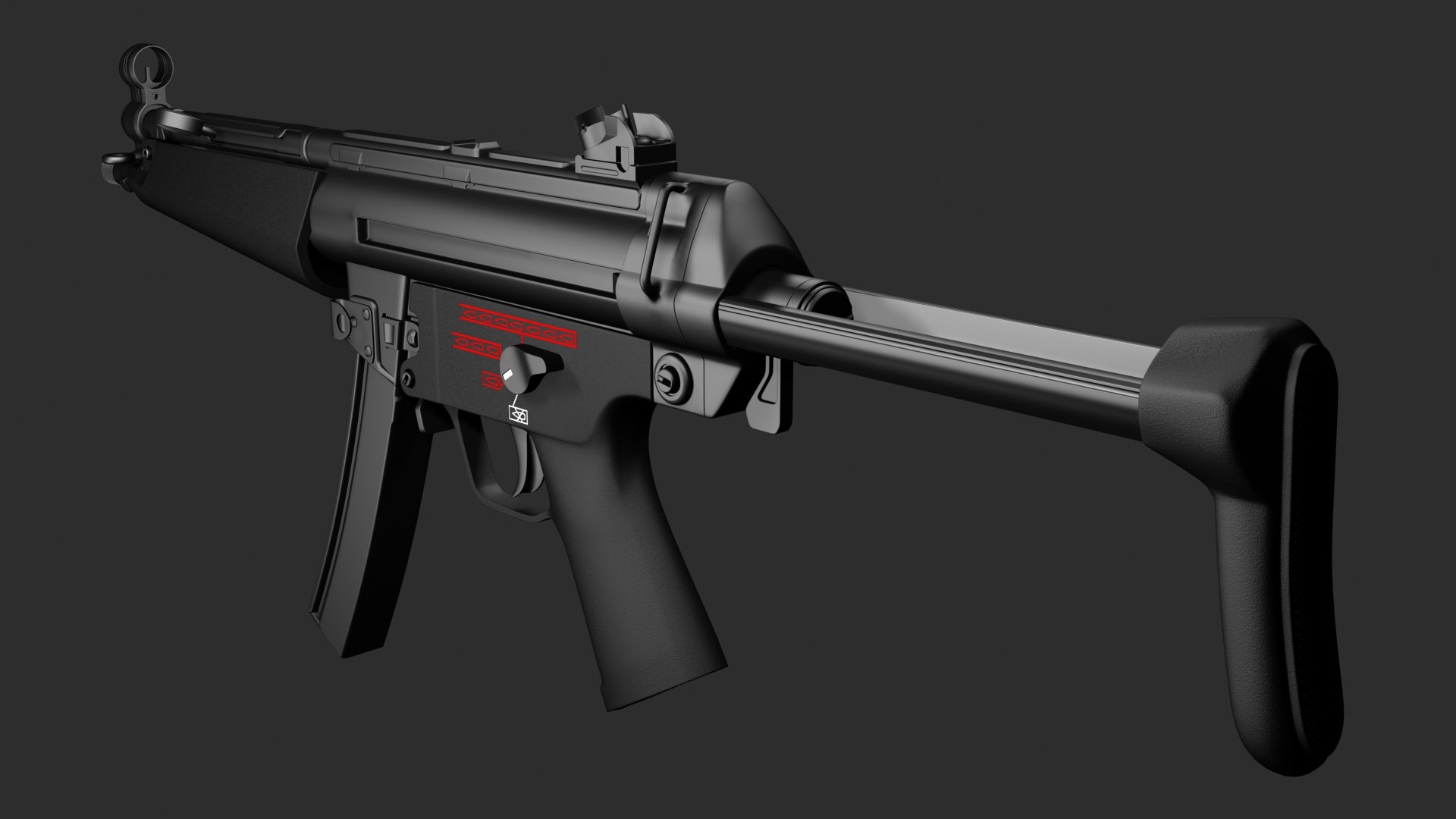 3d Obj Mp-5 Gun