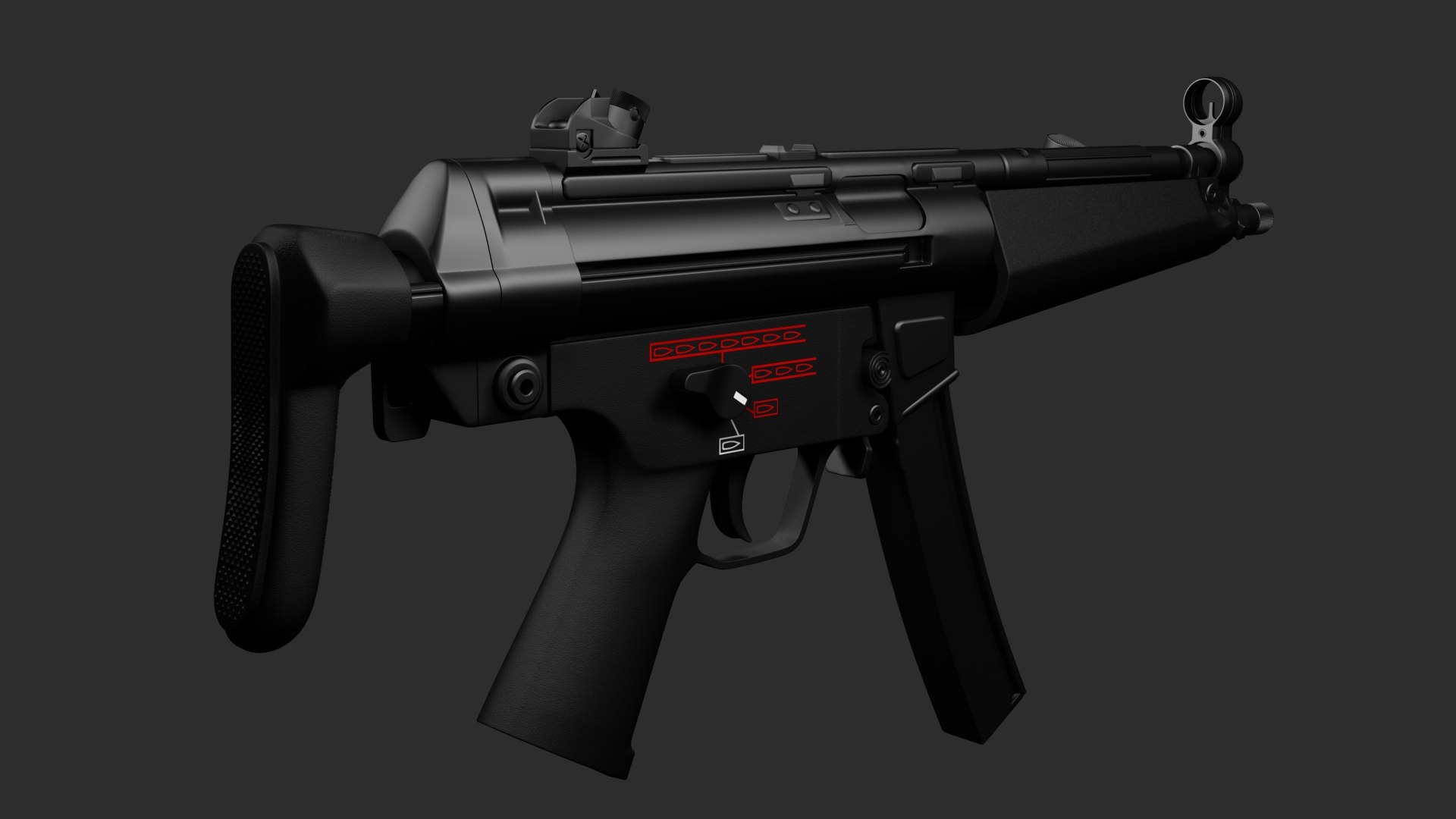 3d Obj Mp-5 Gun