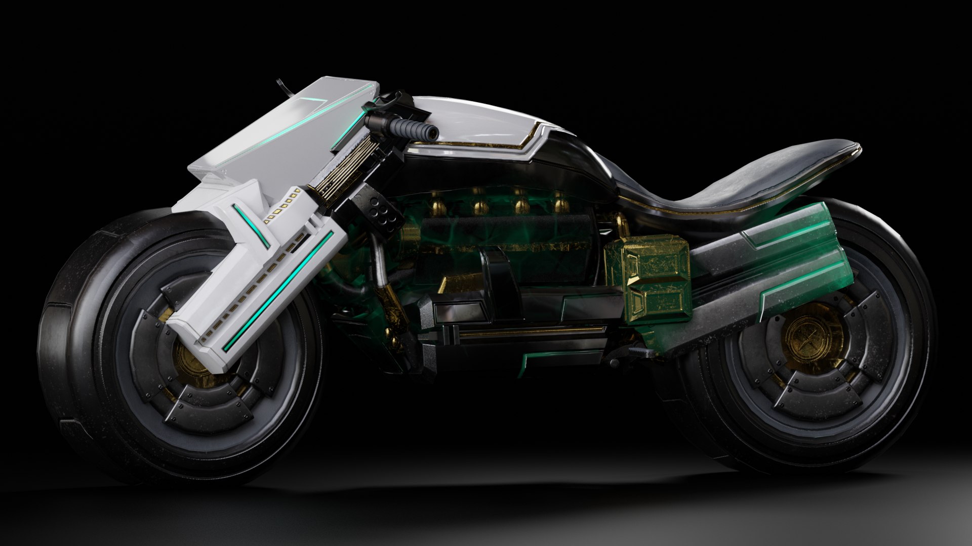 Futuristic Muscle Motorcycle - Andromeda Bike 3D Model - TurboSquid 2254416