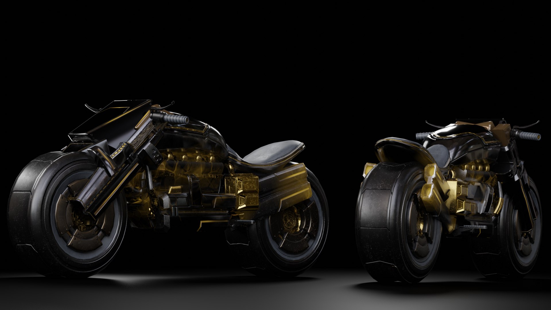Futuristic Muscle Motorcycle - Andromeda Bike 3D Model - TurboSquid 2254416