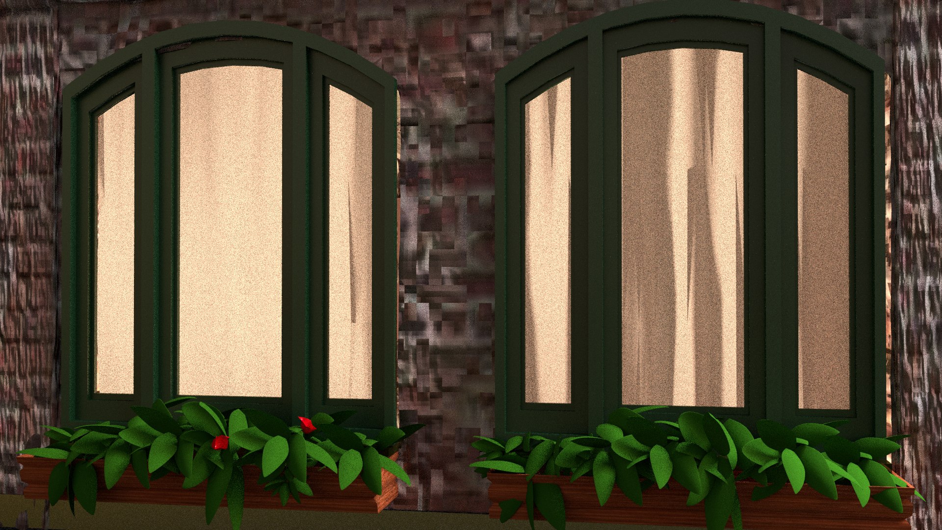 Story Brick Building 3d Model