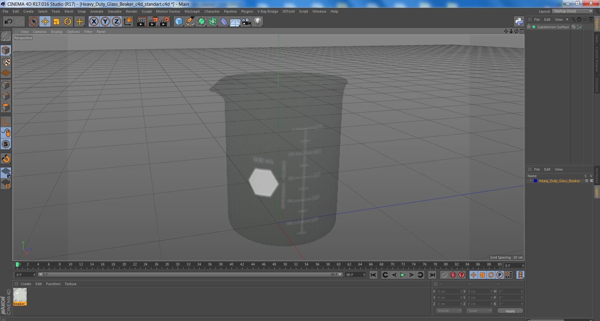 3D Heavy Duty Glass Beaker Model - TurboSquid 2206558