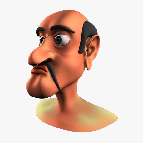 head cartoon toon 3d max