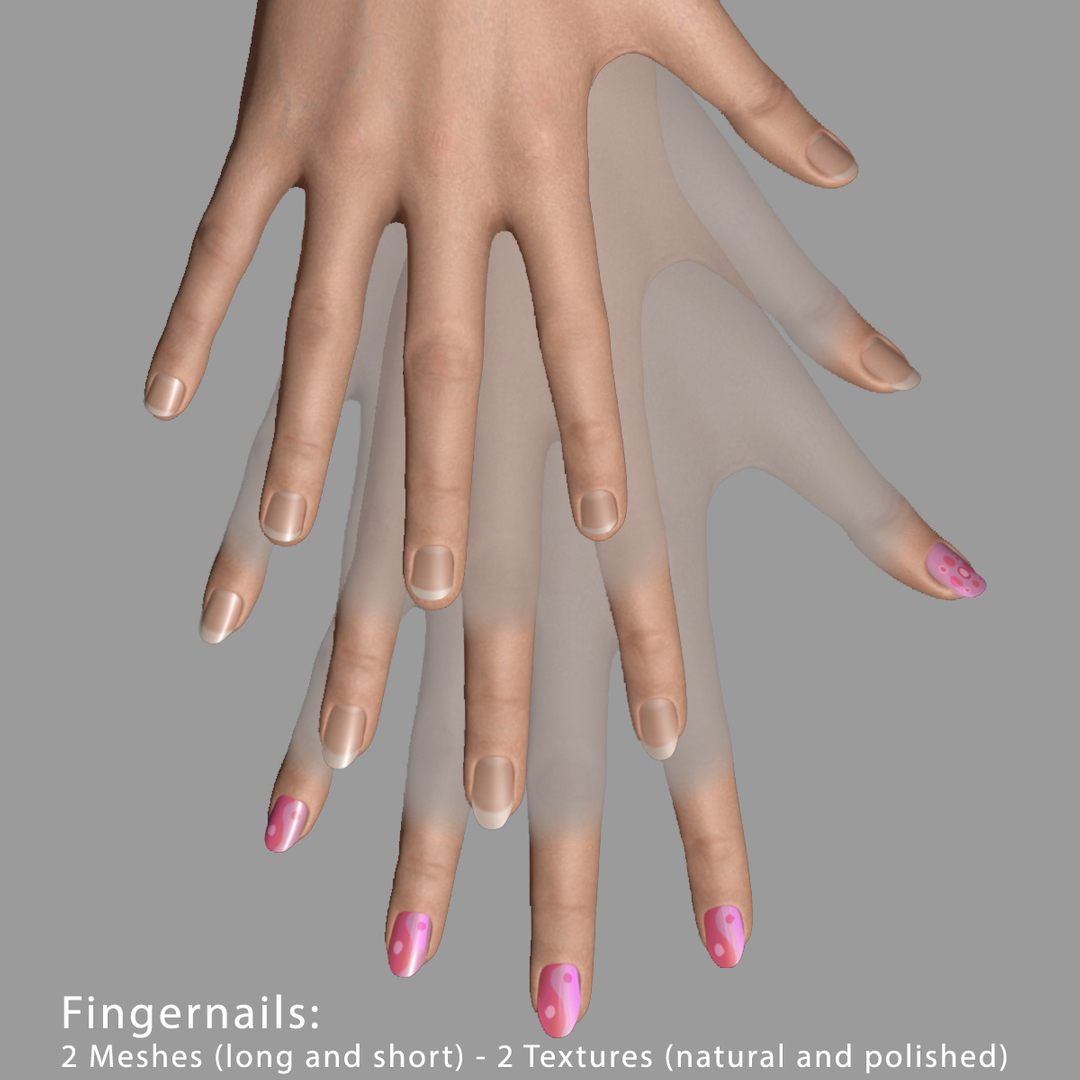 hand arm female pose c4d