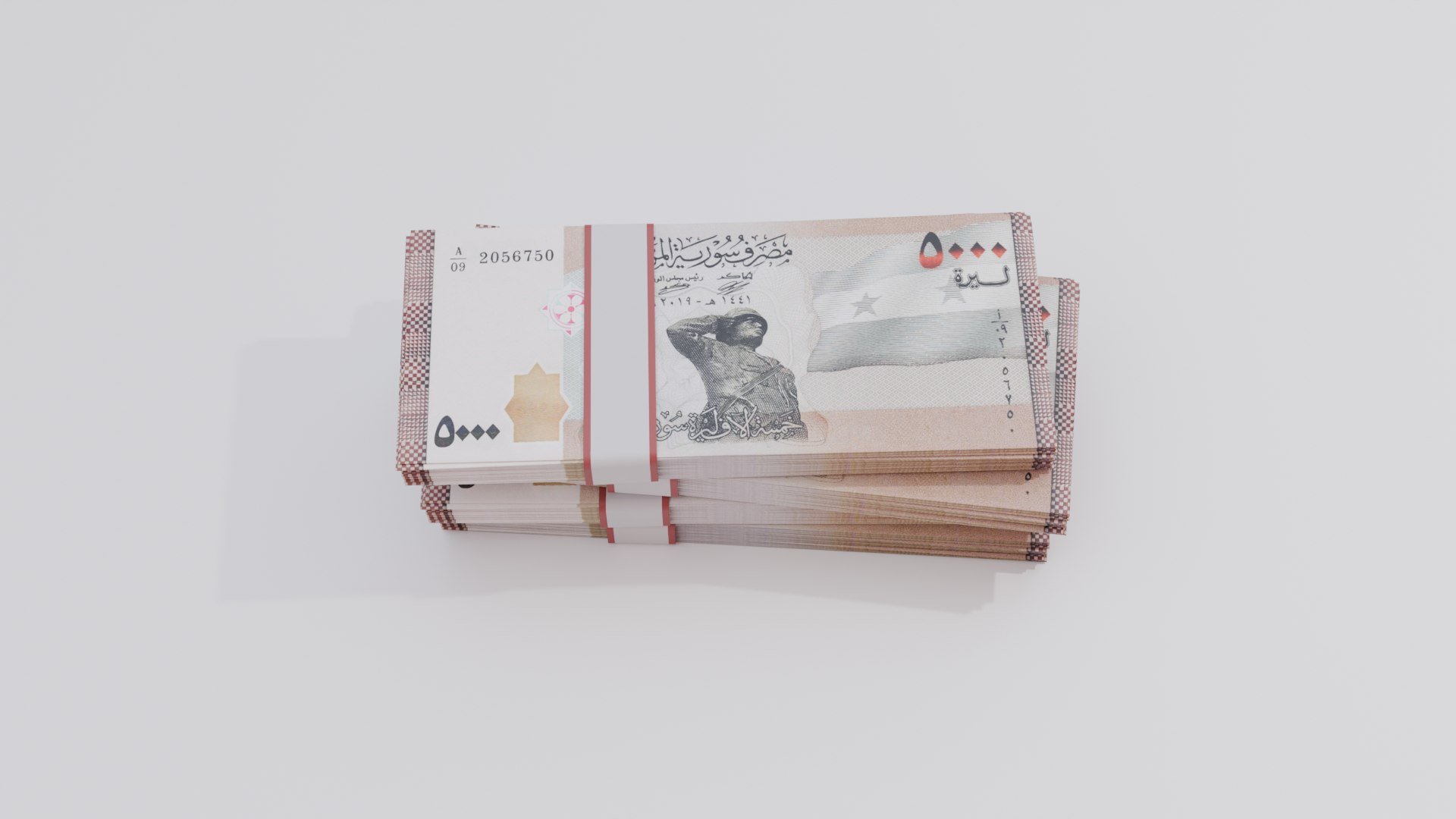 3D 5000 Syria Syrian Pound Currency Model - TurboSquid 2410096