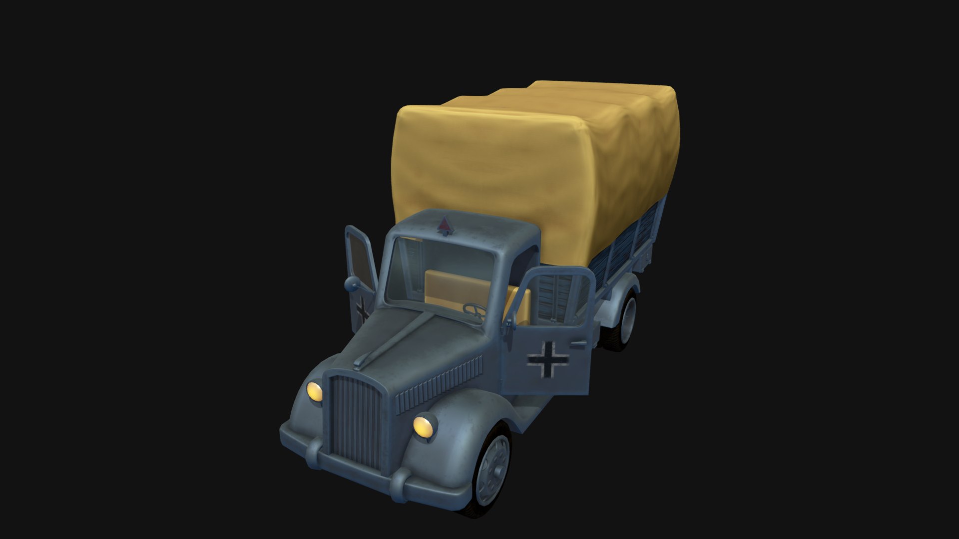 Stylized Opel Blitz 3D Model - TurboSquid 2090574