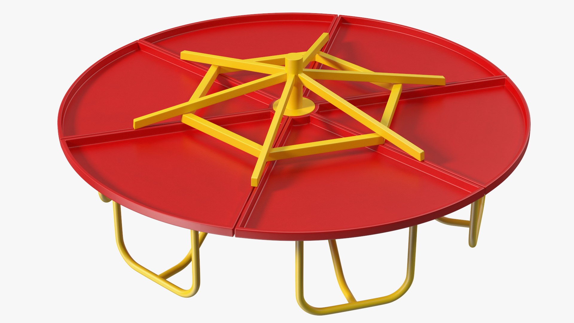 3D Merry Go Round 10 Foot Red - TurboSquid 1753396