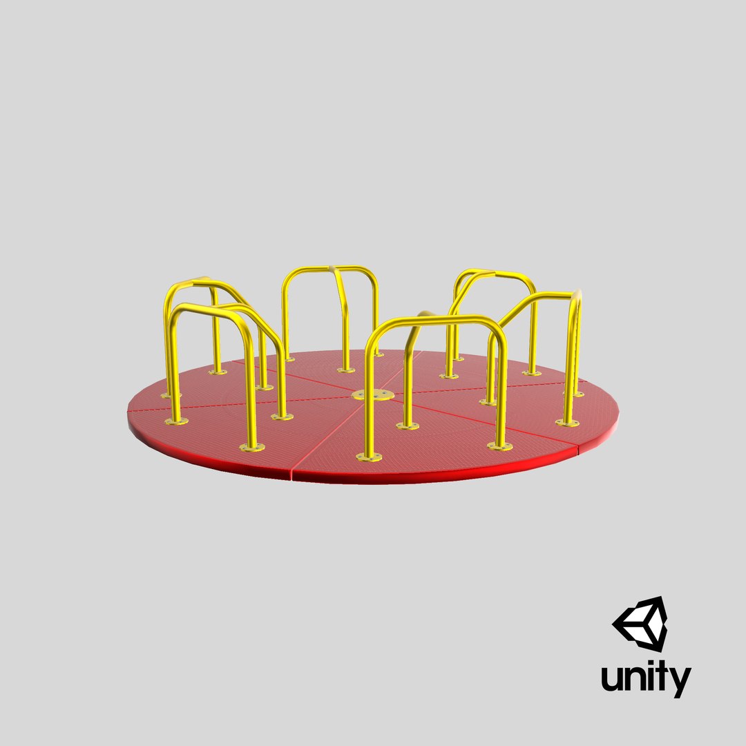 3D Merry Go Round 10 Foot Red - TurboSquid 1753396