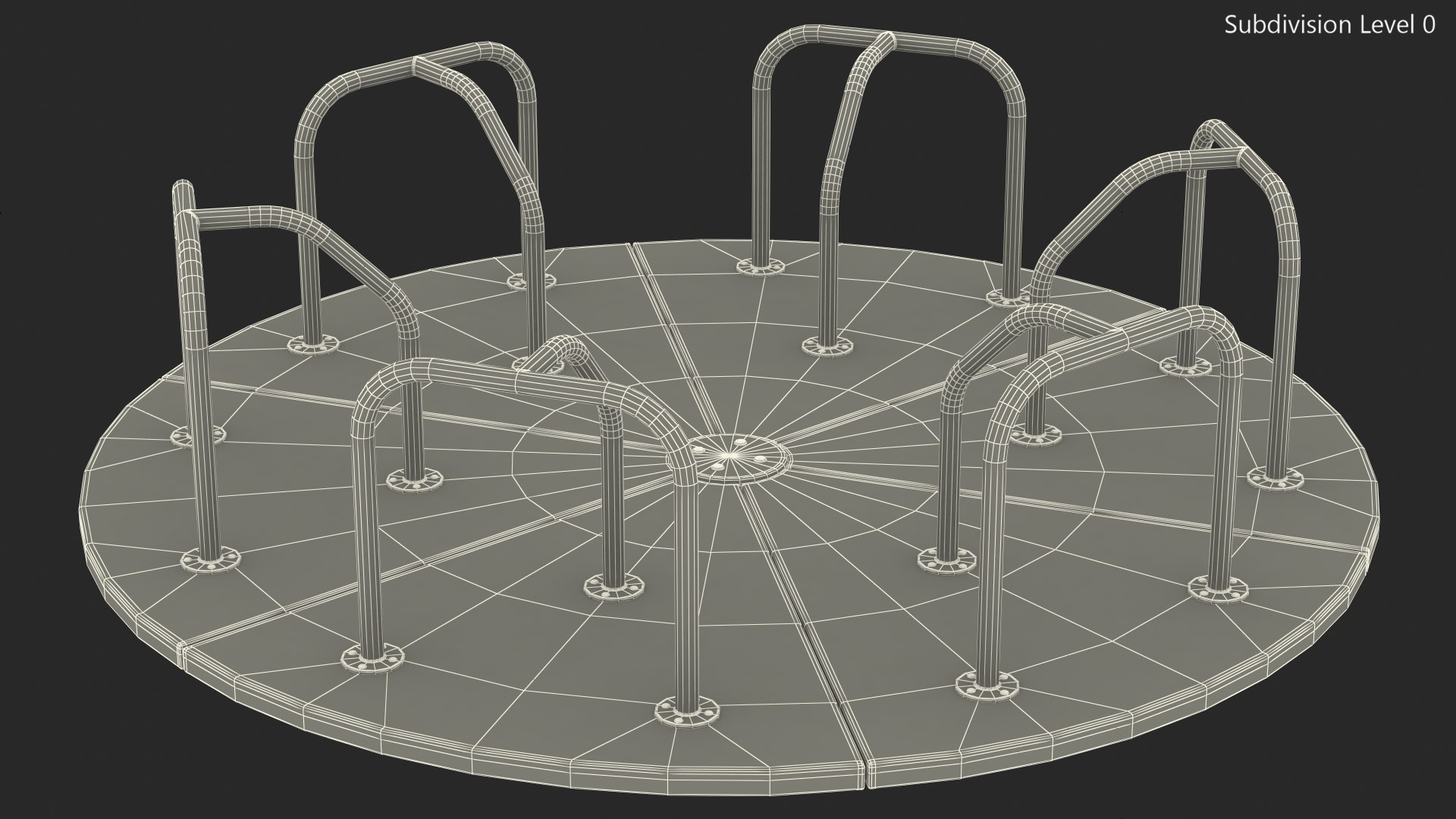 3D Merry Go Round 10 Foot Red - TurboSquid 1753396