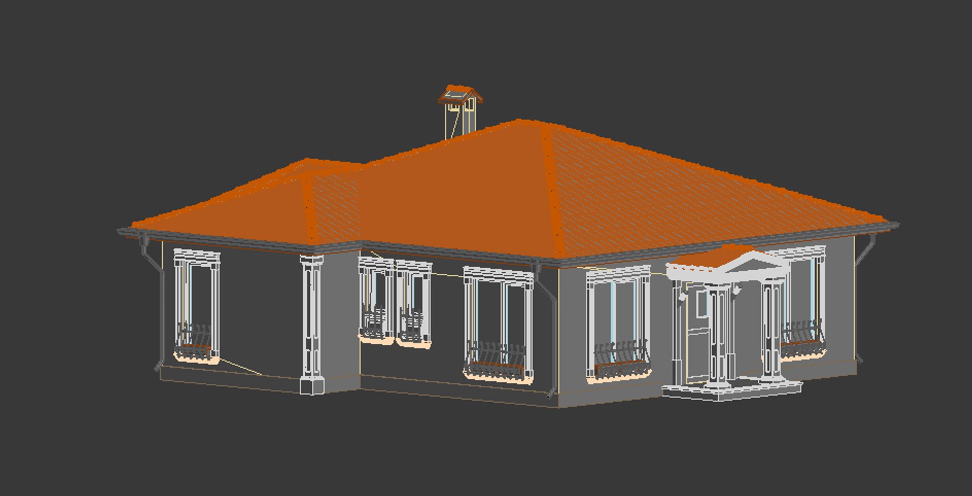 3d House Roof Model
