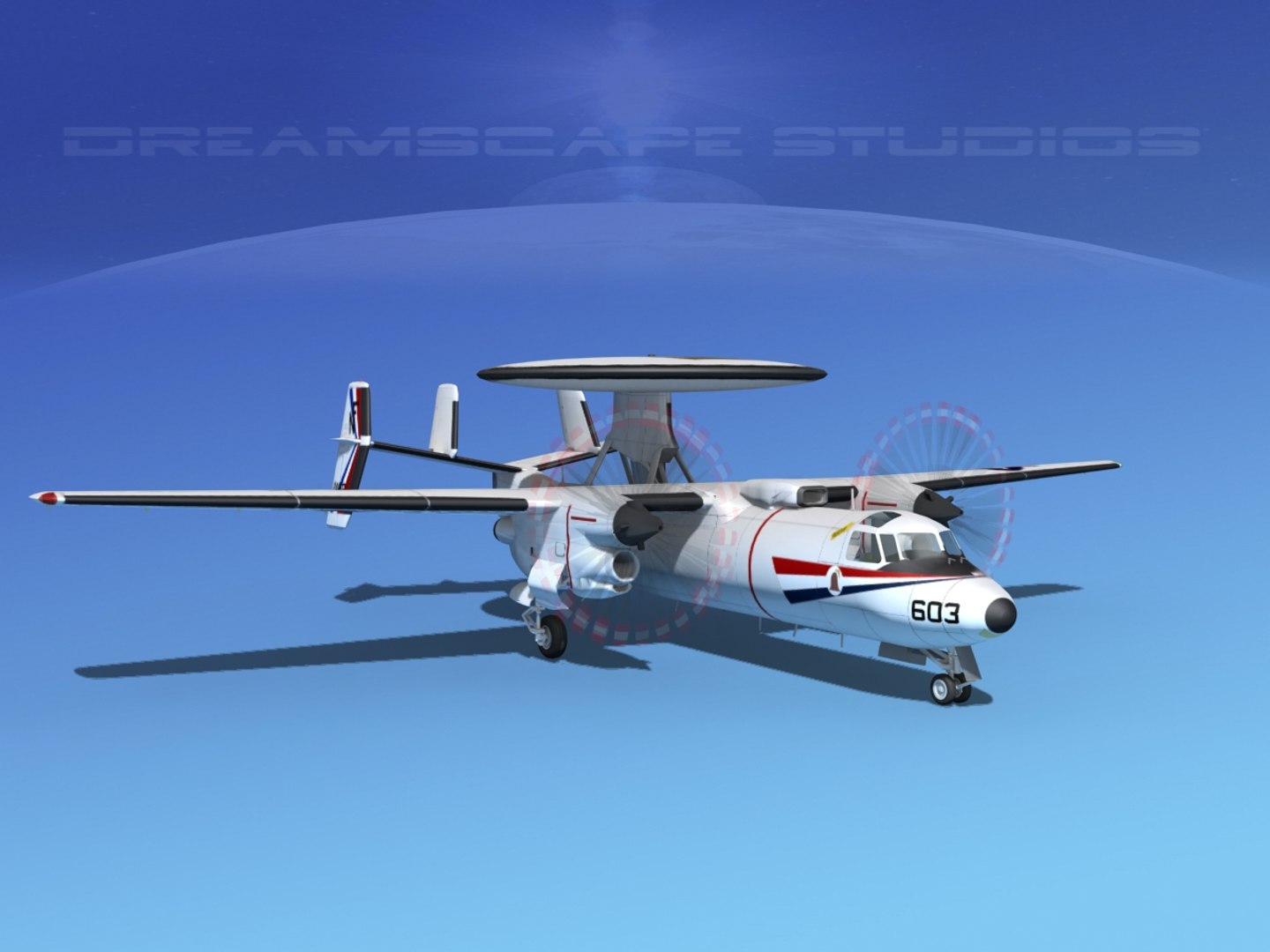 3d Model Of Grumman E-2c Hawkeye