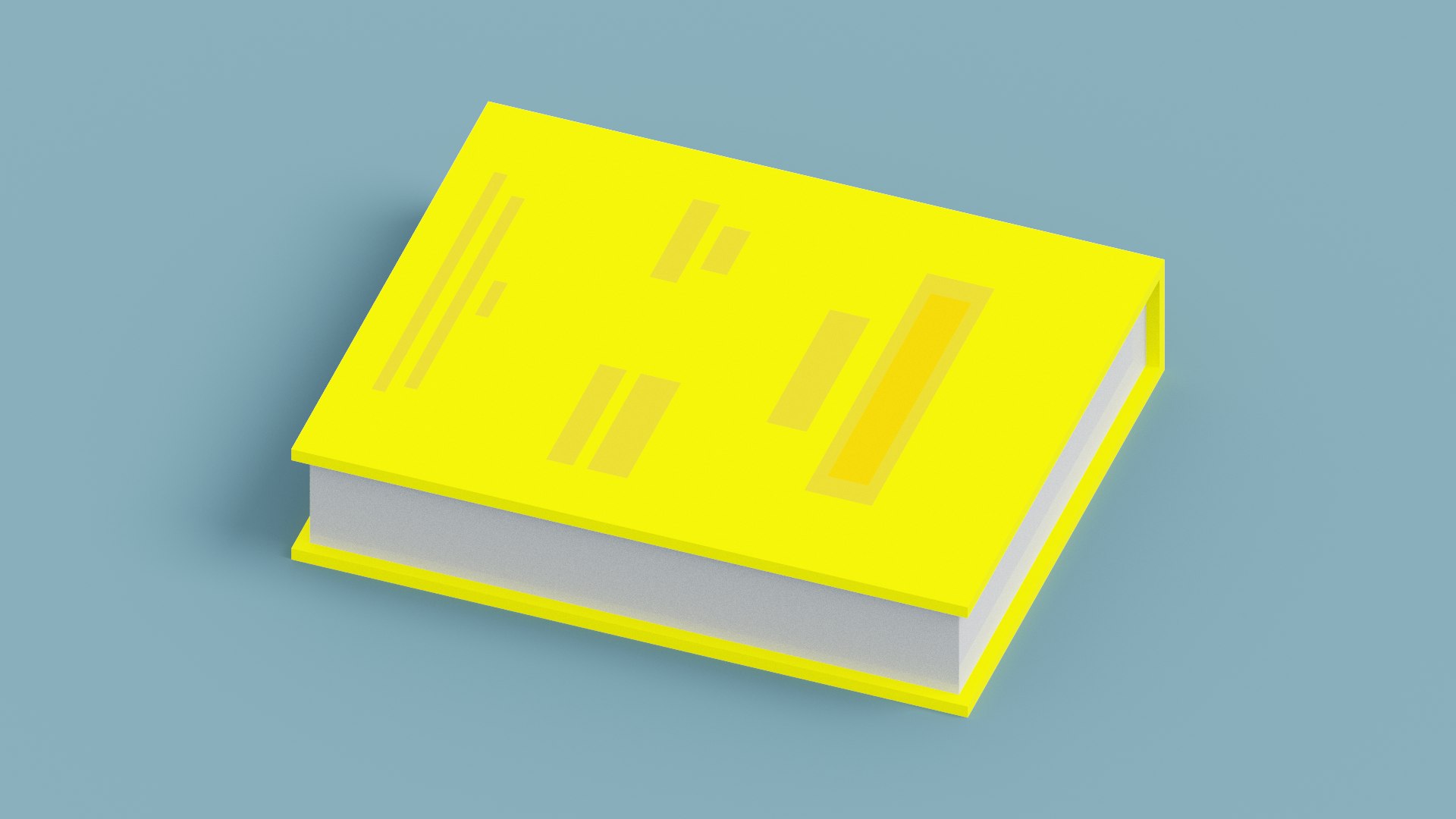 3D Voxel Yellow Book Model - TurboSquid 1979057