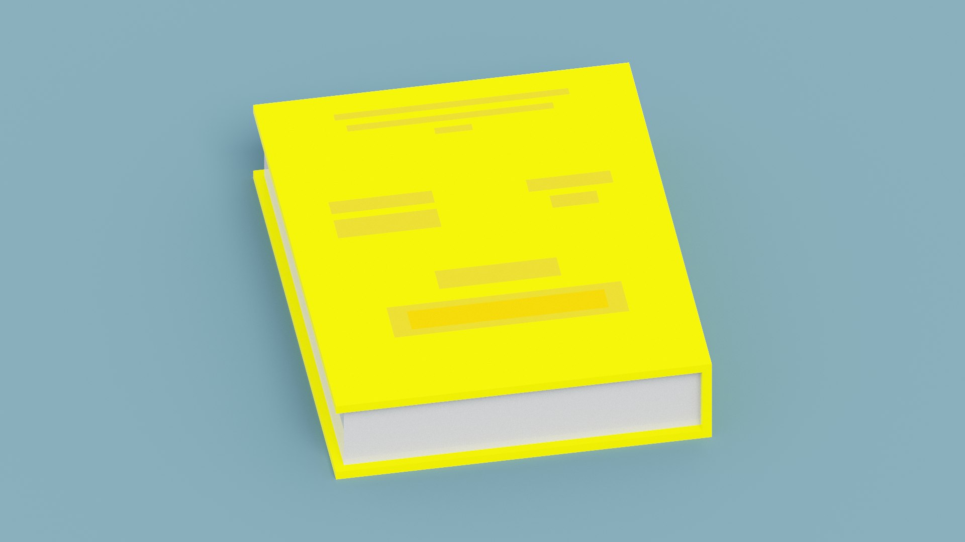 3D Voxel Yellow Book Model - TurboSquid 1979057