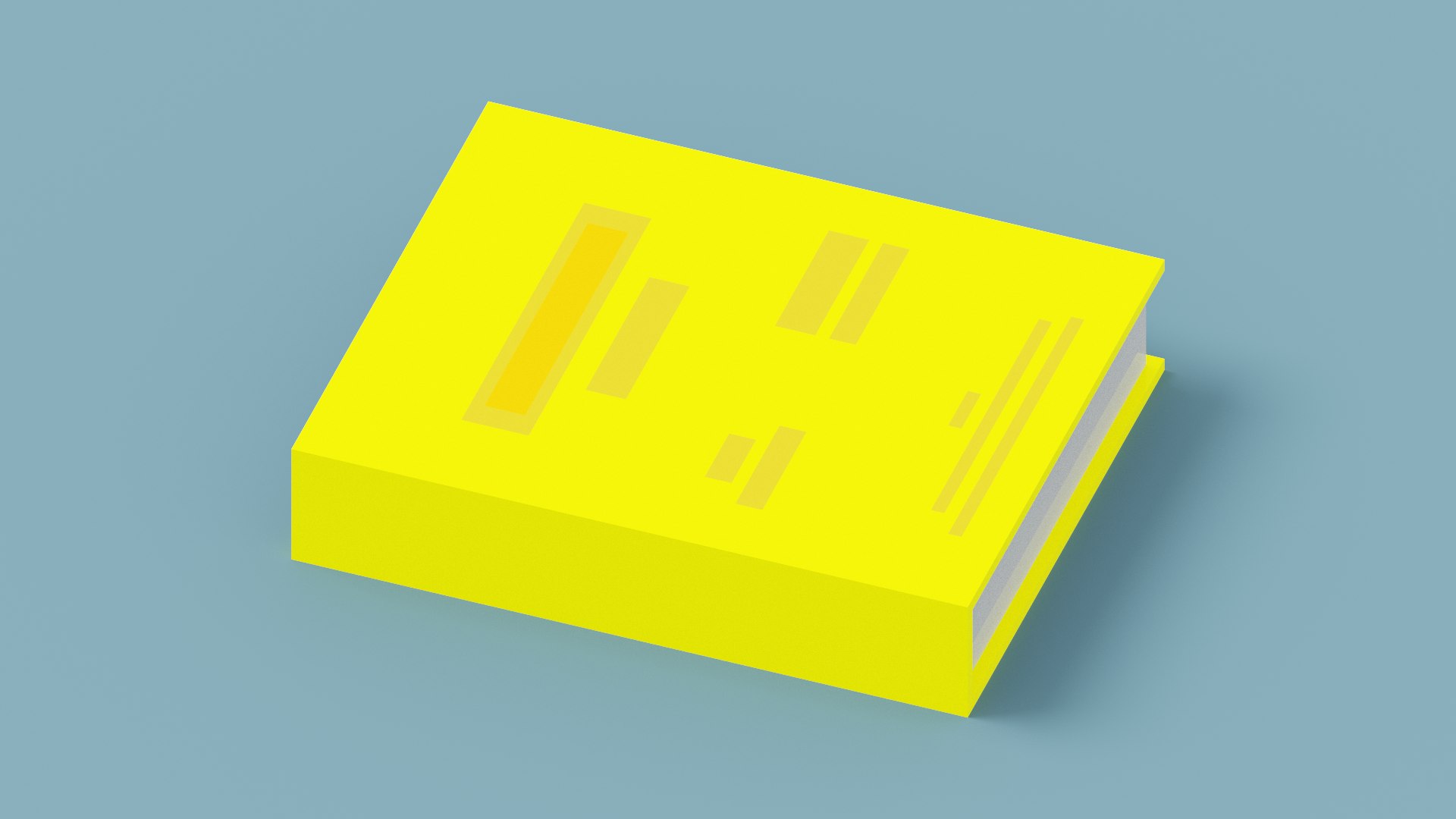3D Voxel Yellow Book Model - TurboSquid 1979057