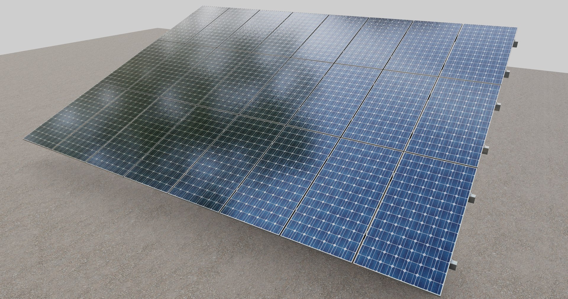 3D Solar Panel Steel Construction Type 18 Model - TurboSquid 2146654