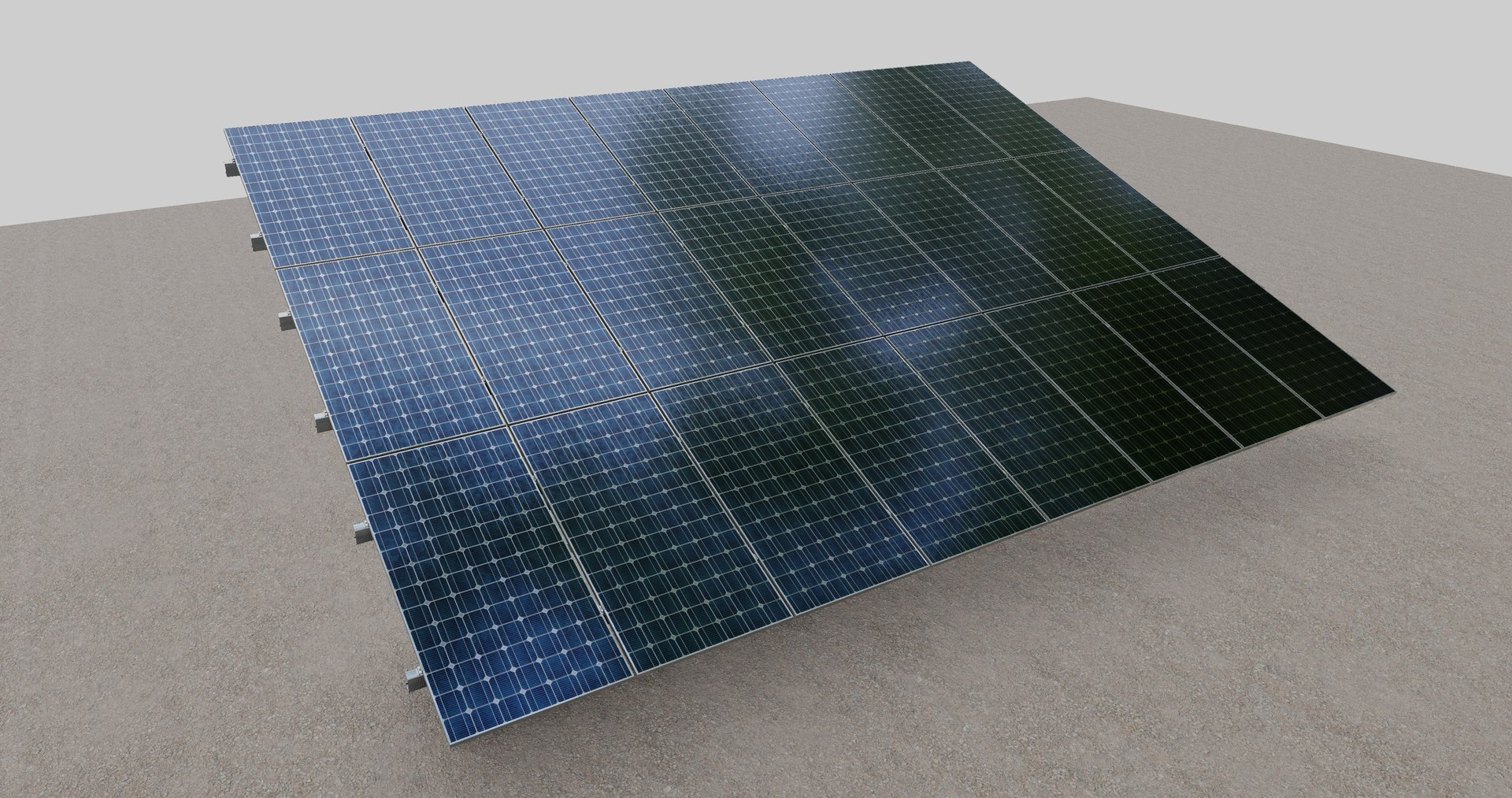 3D Solar Panel Steel Construction Type 18 Model - TurboSquid 2146654