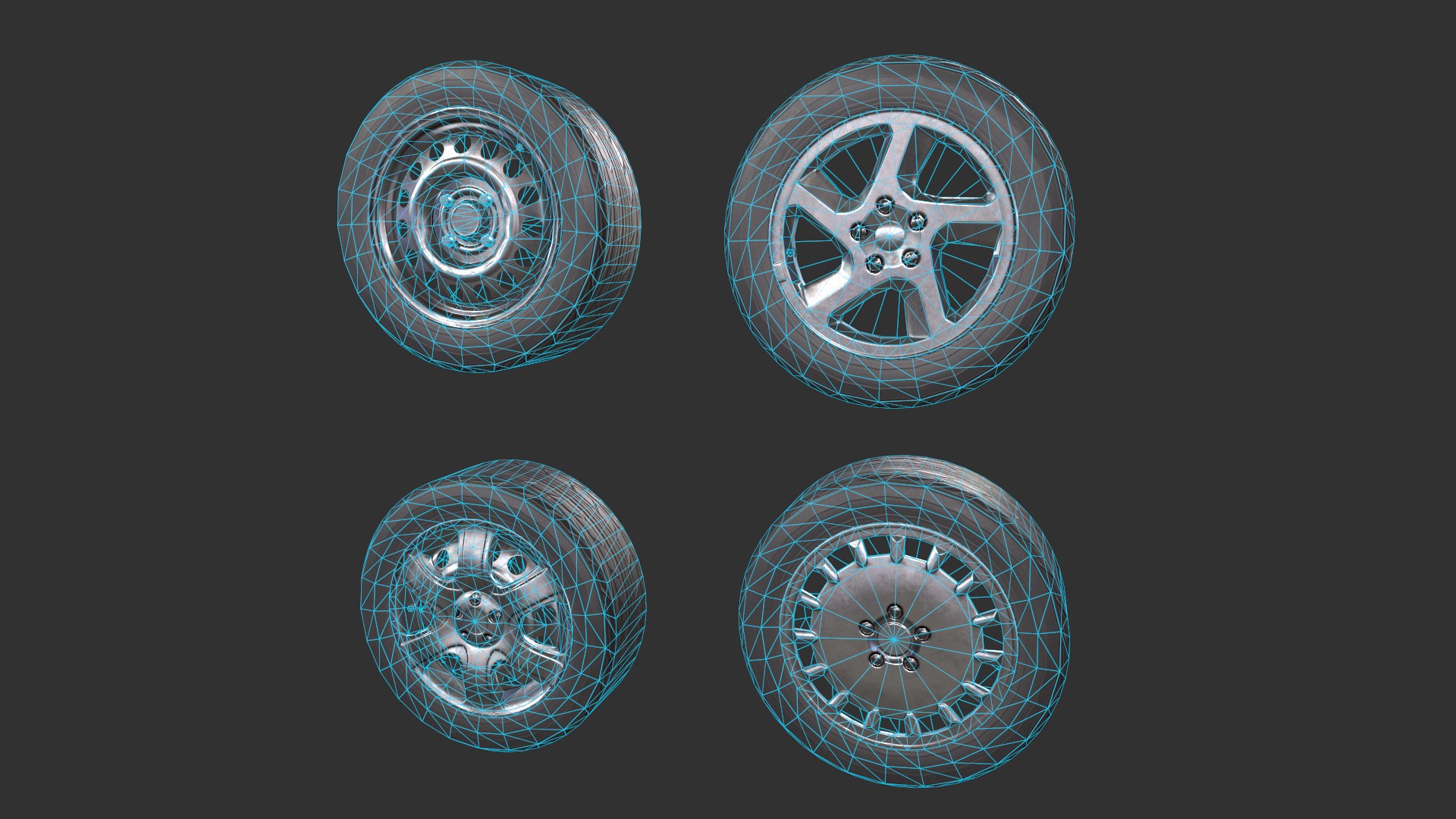 3D Various Car Tires - TurboSquid 2078422