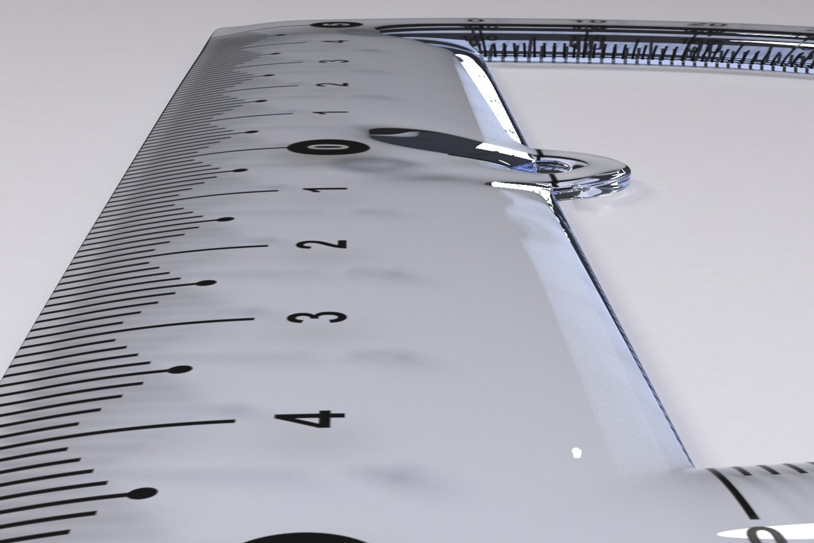 Protractor centimeters model - TurboSquid 1297854