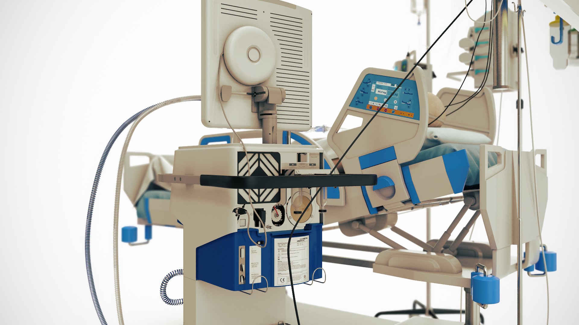 Icu patient 3D model - TurboSquid 1667085