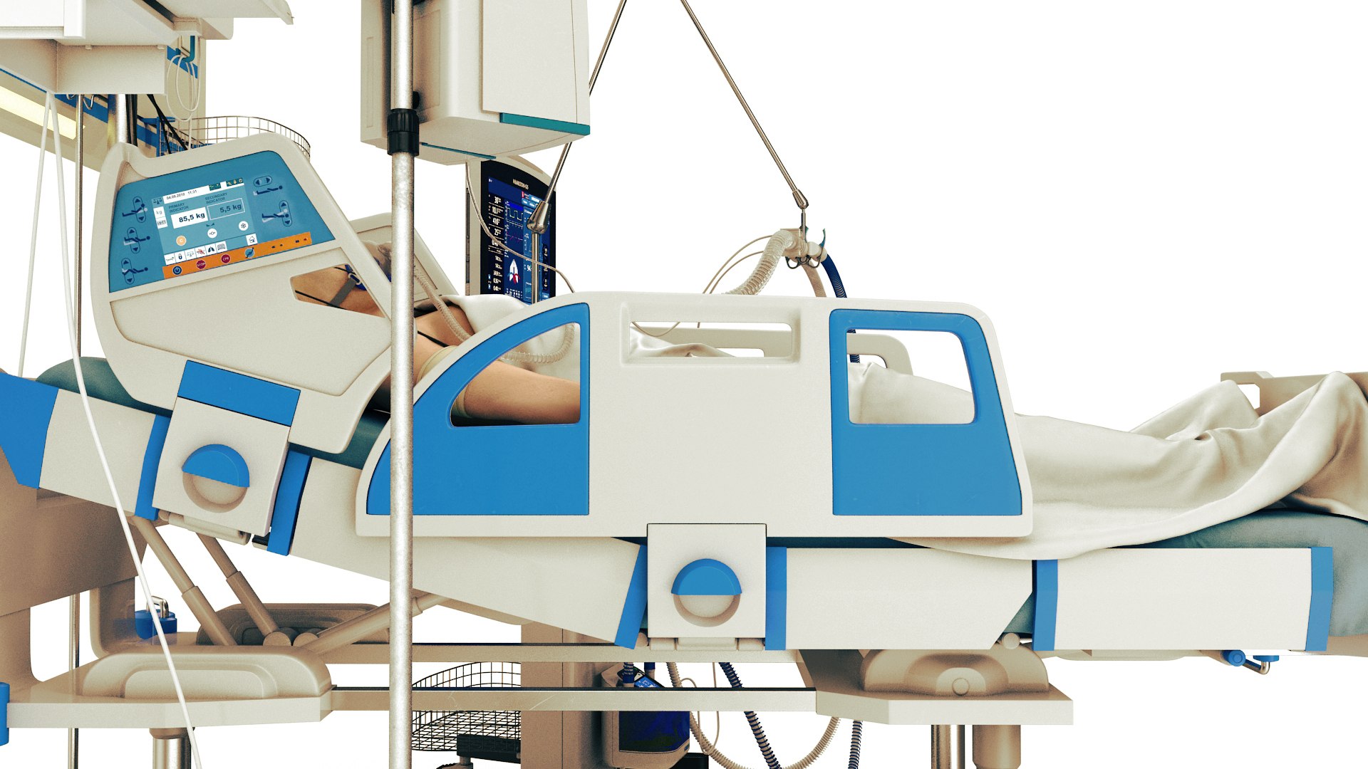 Icu patient 3D model - TurboSquid 1667085