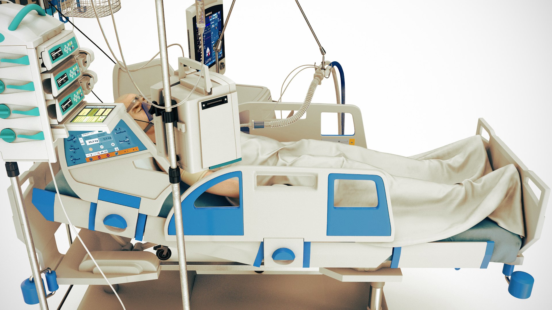 Icu Patient 3D Model - TurboSquid 1667085