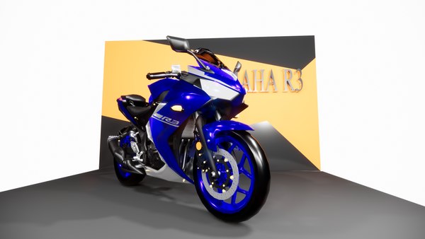 modelo 3d MOTO YAMAHA R3 EDICIÓN AZUL 2020 - TurboSquid 2287533