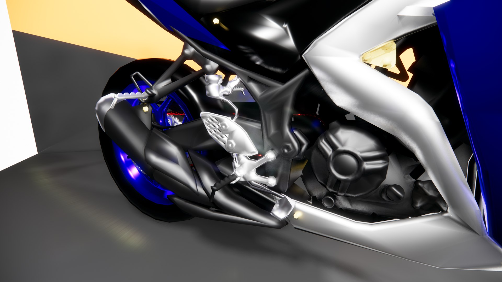 3D MOTORCYCLE YAMAHA R3 BLUE EDITION 2020 - TurboSquid 2287533