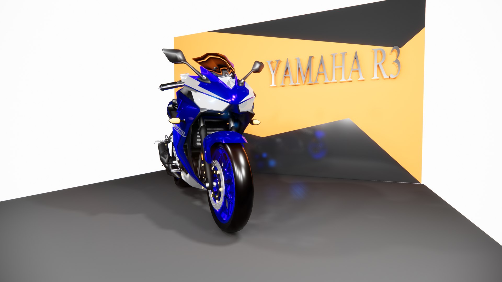3D MOTORCYCLE YAMAHA R3 BLUE EDITION 2020 - TurboSquid 2287533